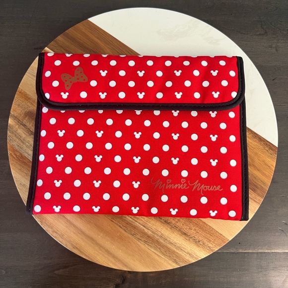 Disney | Accessories | Minnie Mouse Red Polka Dot Documentcard Pouch ...